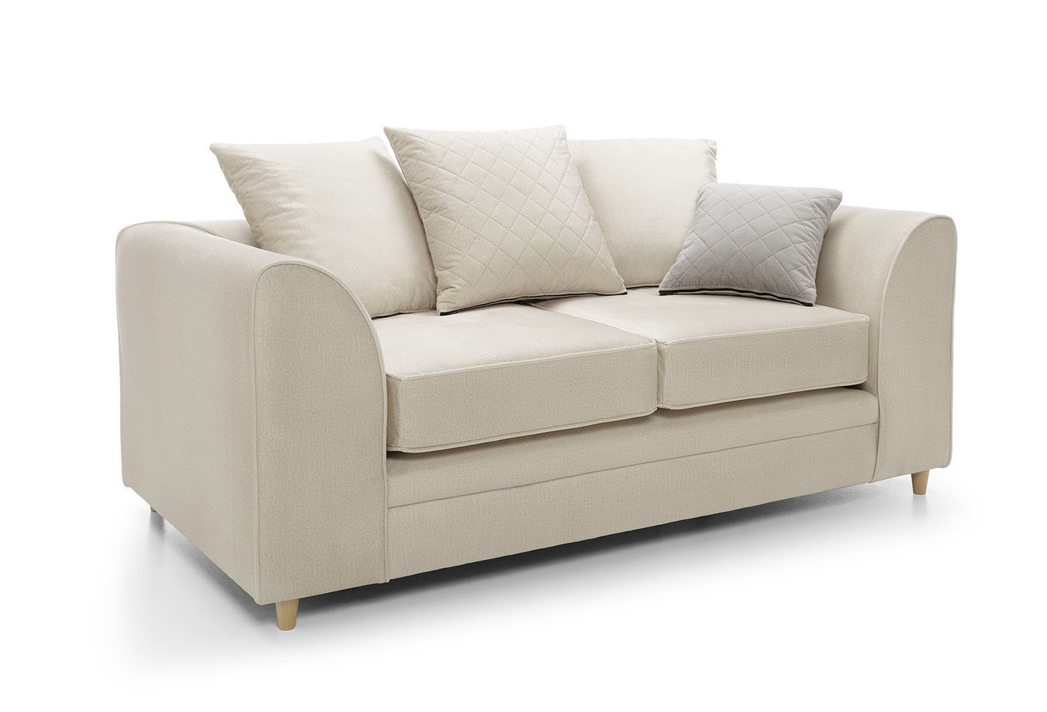 Bethan Velvet 2 Seater Sofa - Cream