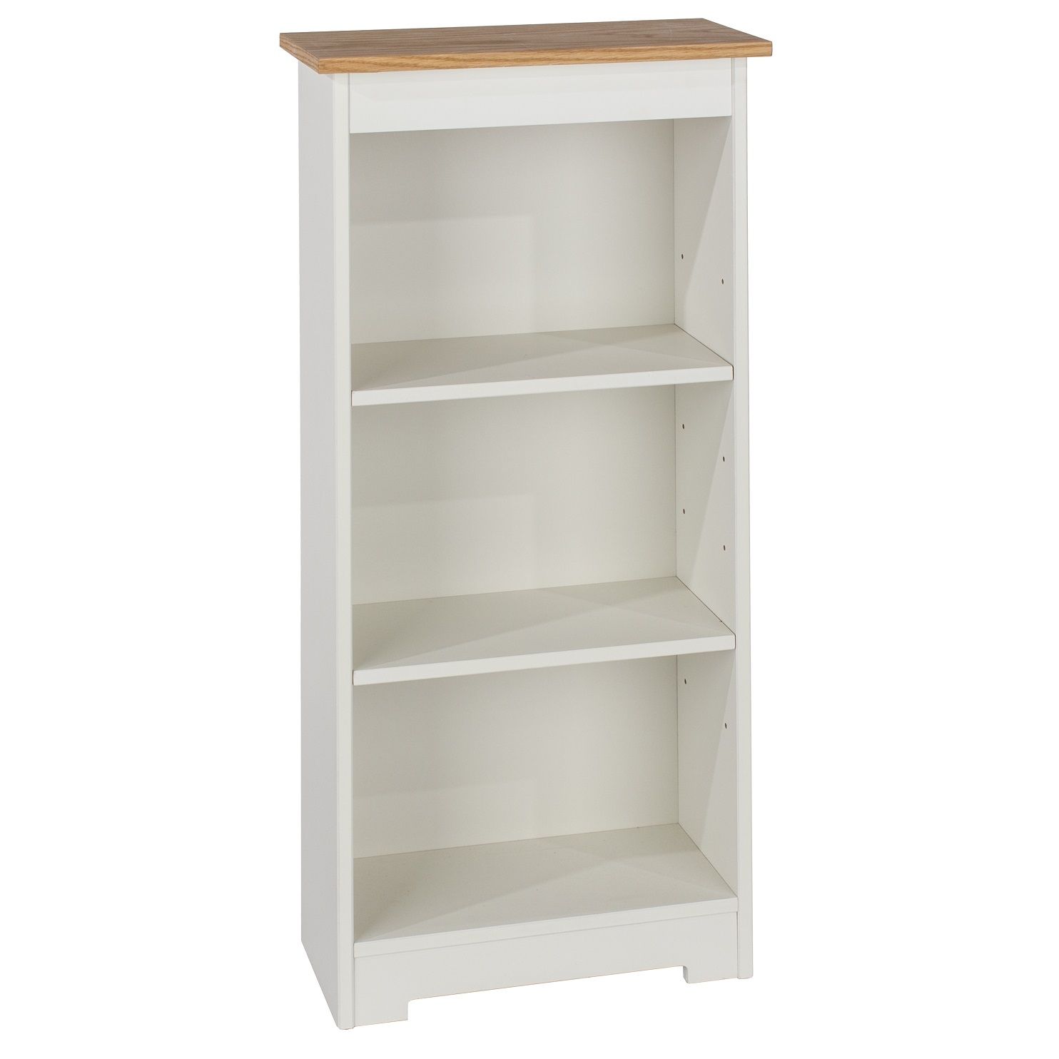 Colorado White Oak 3-Tier Low Narrow Bookshelf