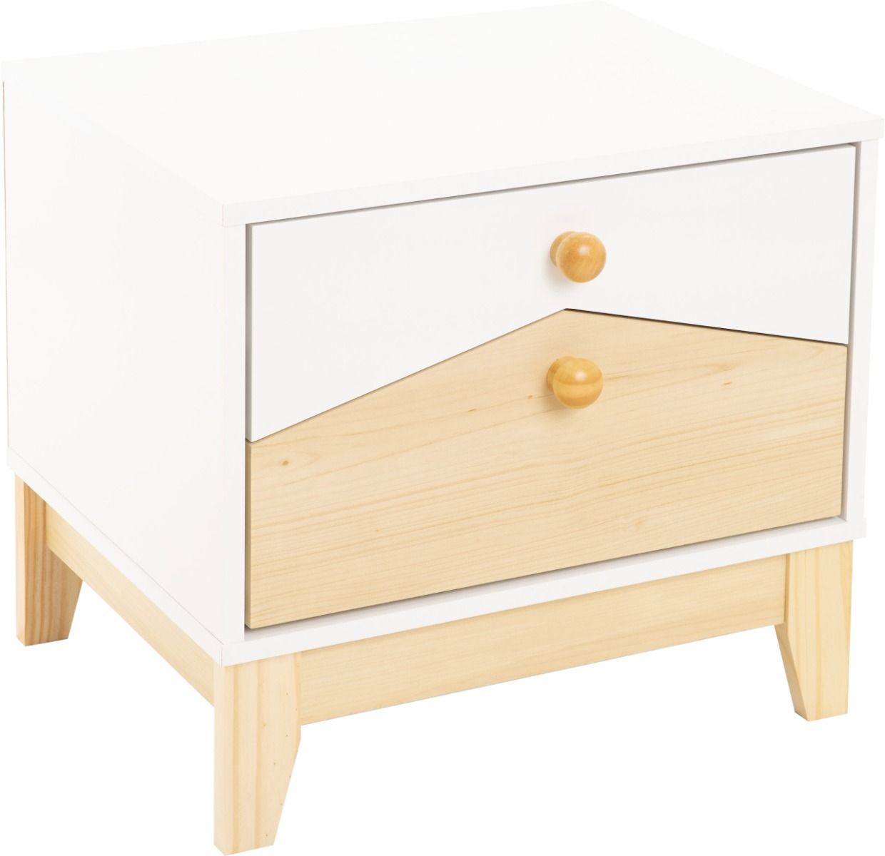 Wardrobe Set - CORBY Bedroom Set White Pine Effect 223cm