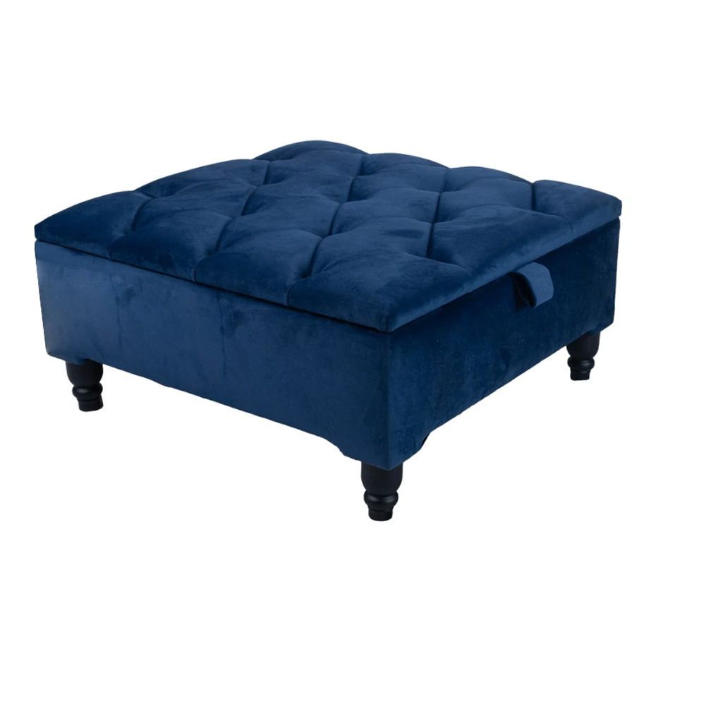 Handmade Square Ottoman Footstool With Storage Box - 11 Colours