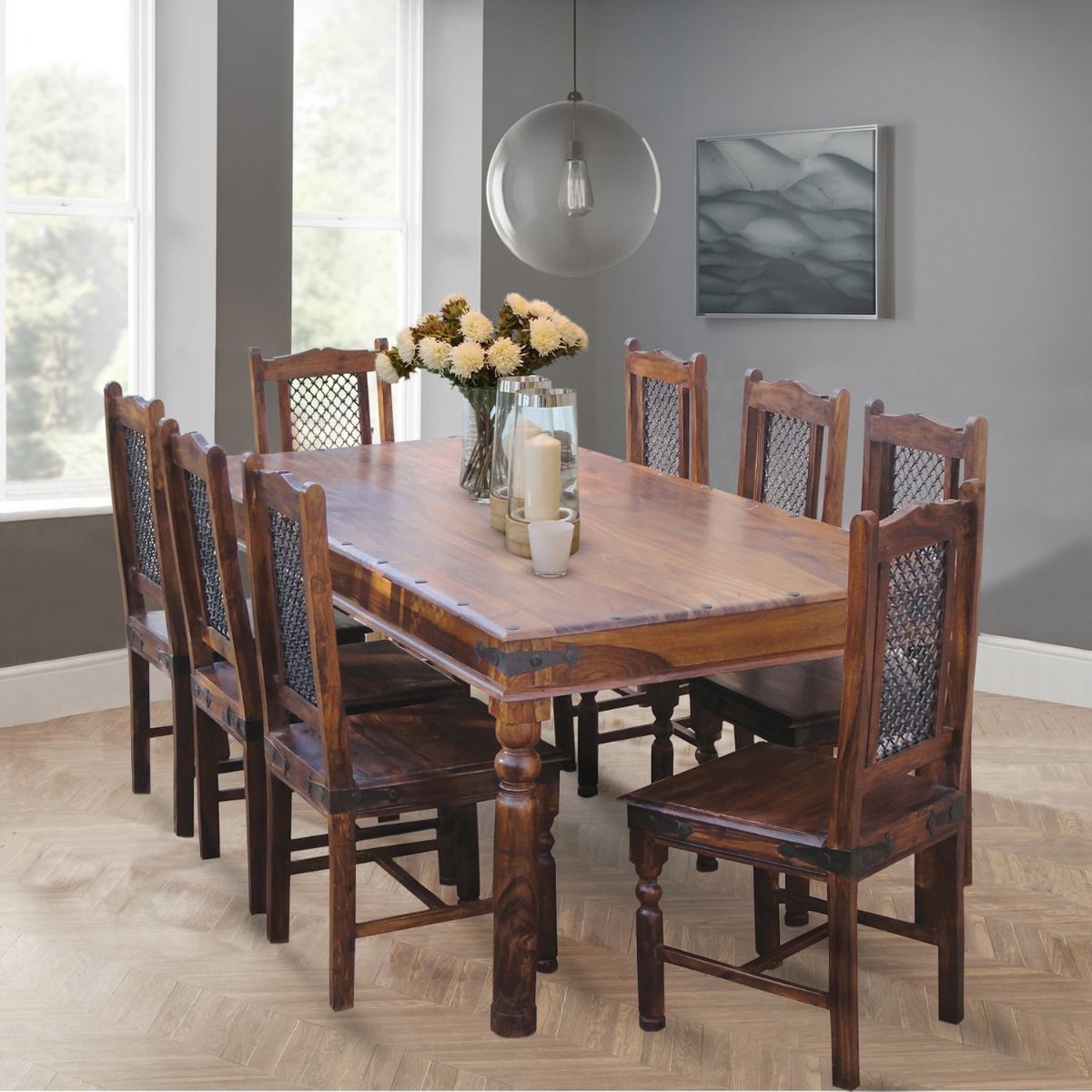 Wigan Sheesham Wood Extra Large Dining Table