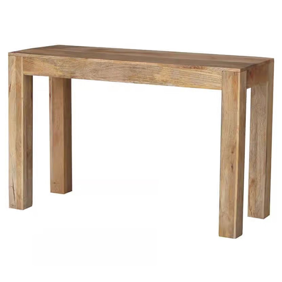 Delta Light Mango Wood Mini Console Table with 2 Drawers - Light Wood Tone