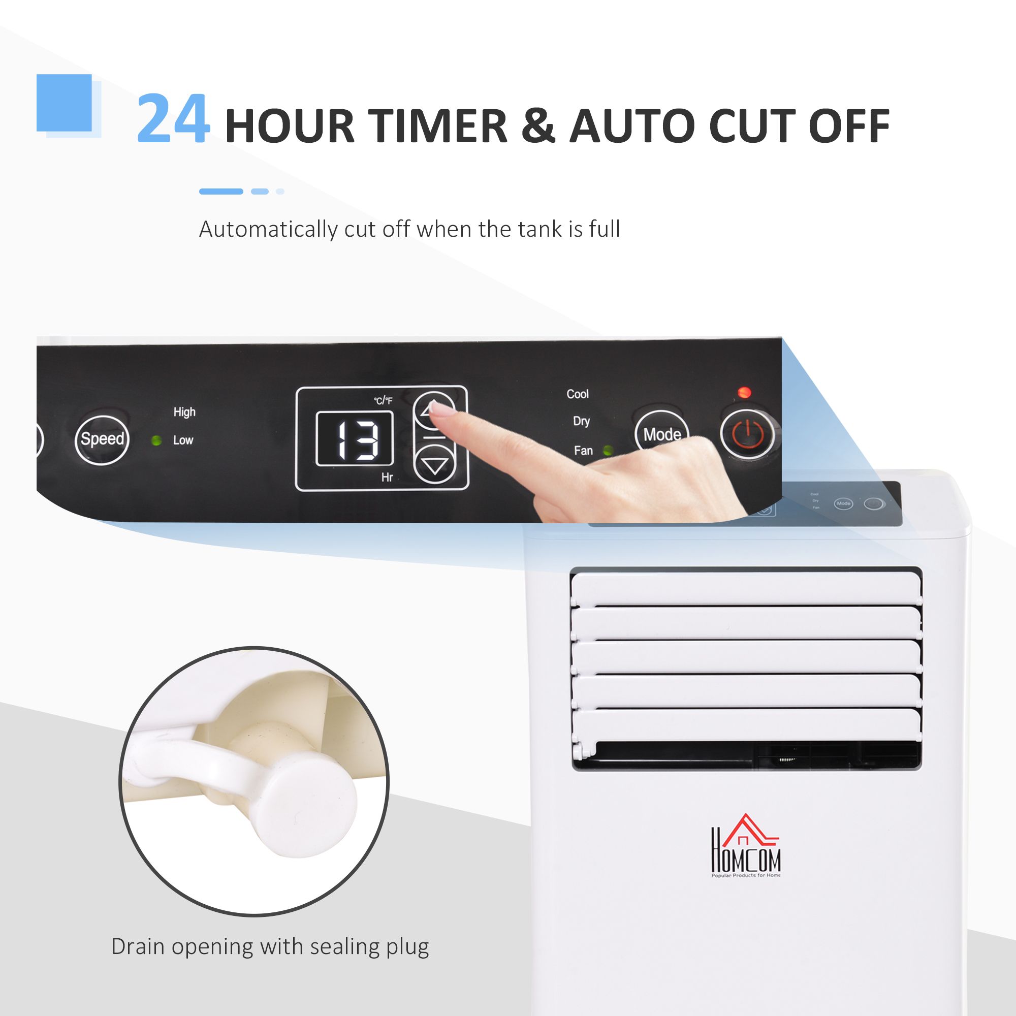 Mobile Air Conditioner with Remote Control, Timer, Cooling ...