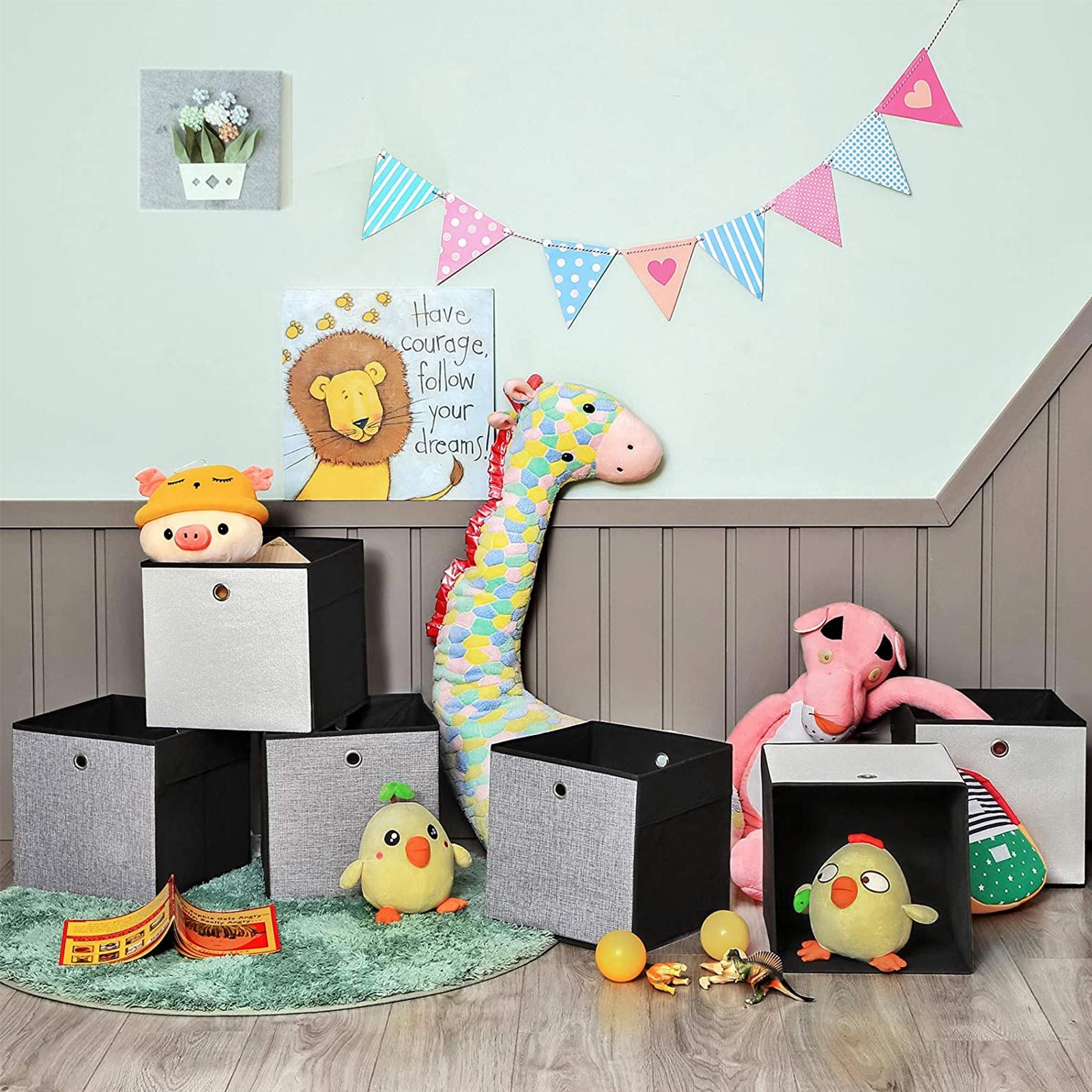 6 Foldable Storage Boxes