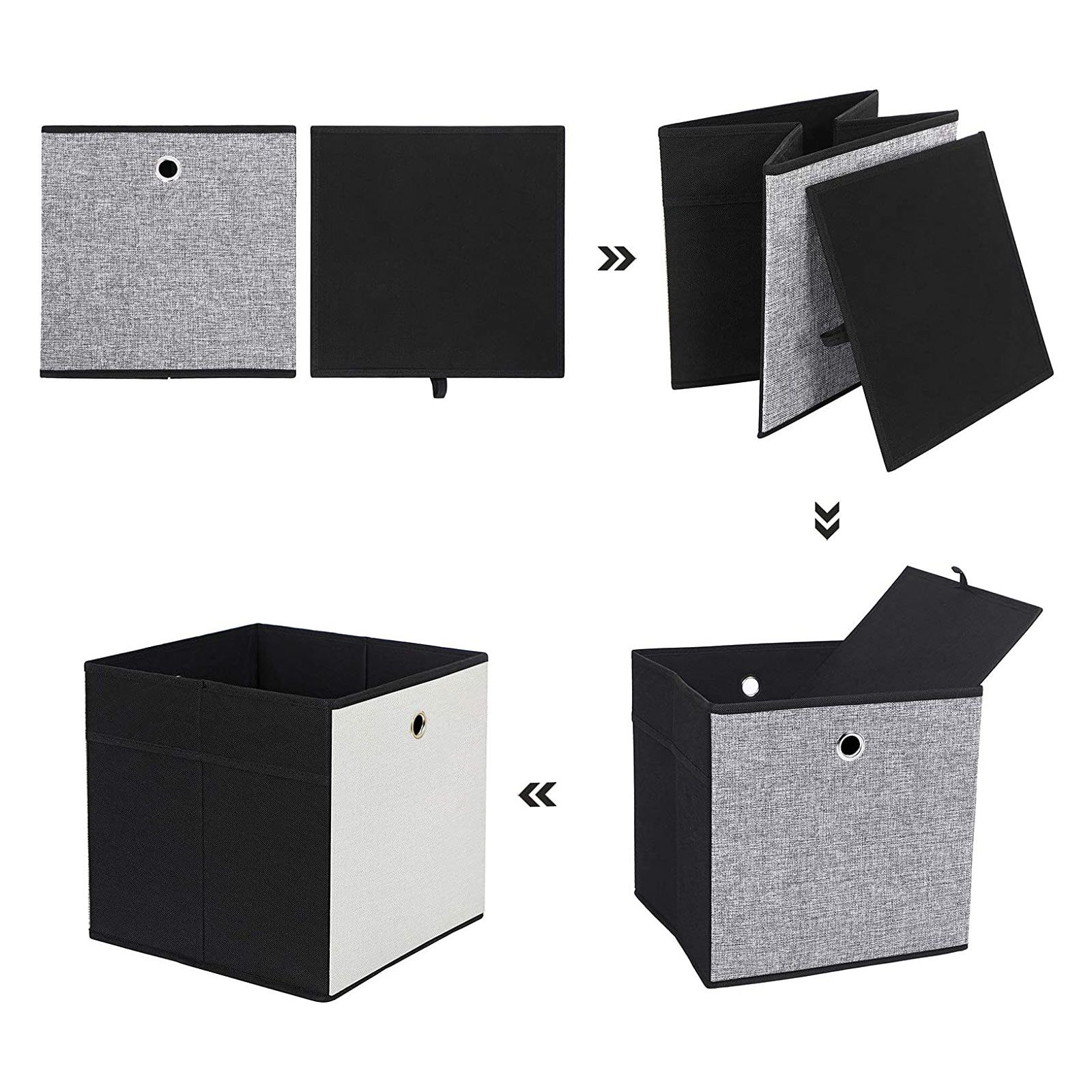 6 Foldable Storage Boxes