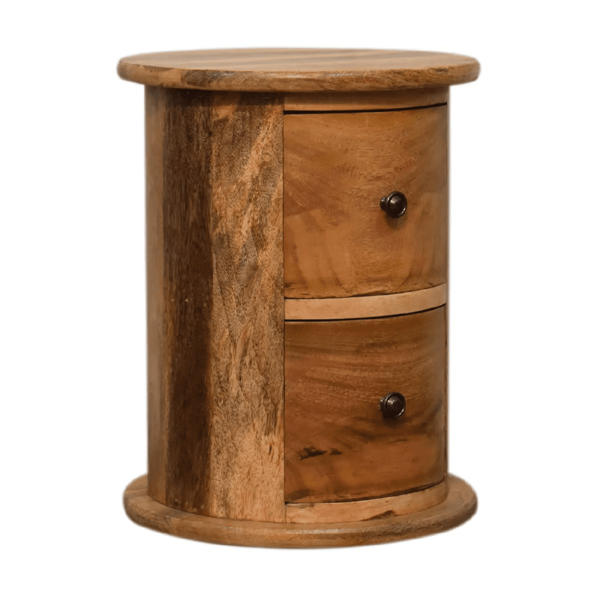 Oak Finish Chest of Drawers - VERDE Small Chest, 2 Drawers