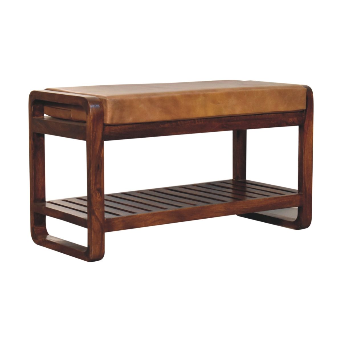 Dalton Slatted Hallway Bench - Small