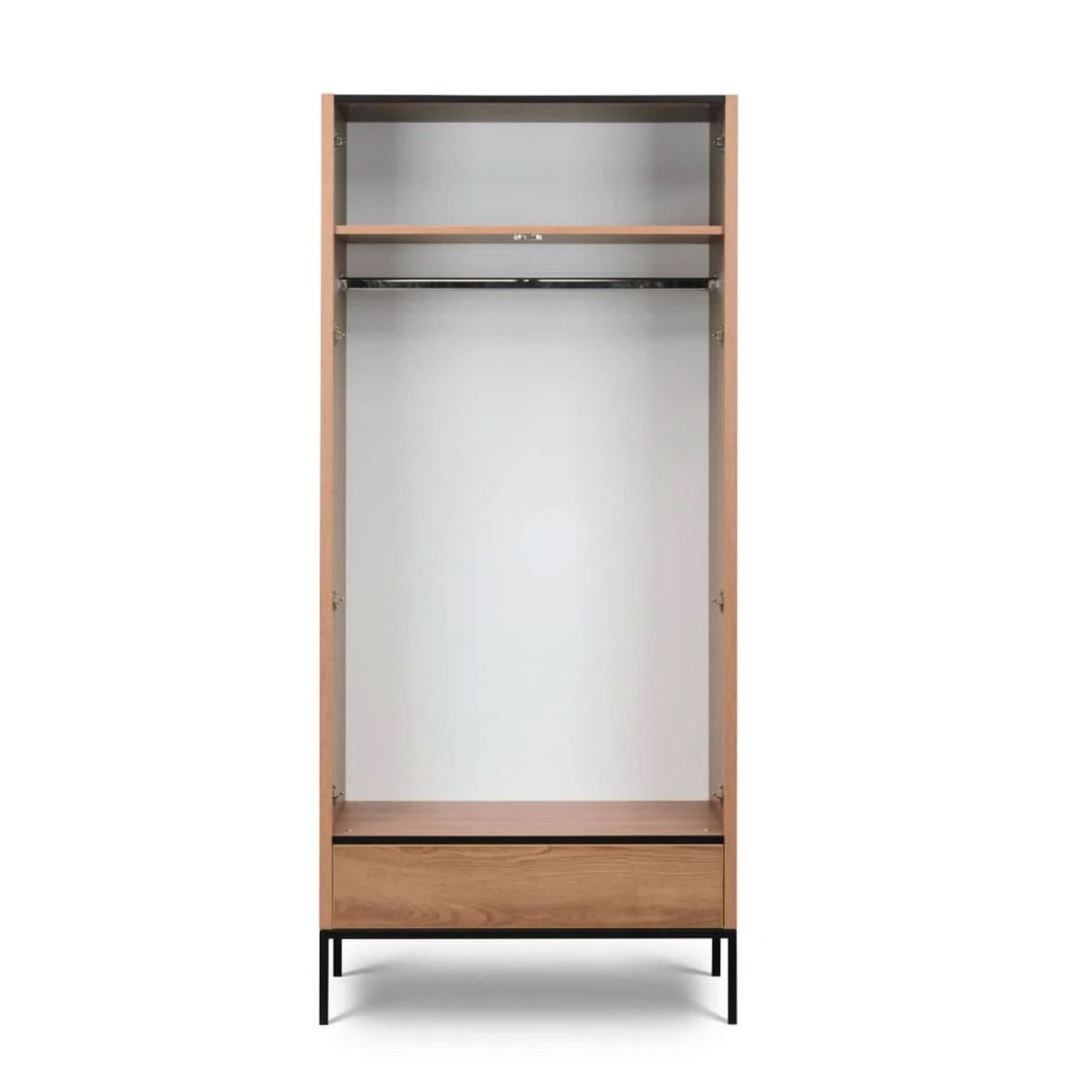 Wardrobe - LAREDO 2 Door Wardrobe Oak Caramel 90cm