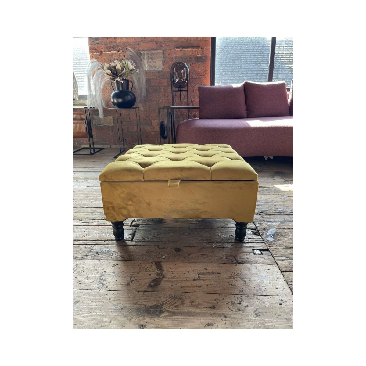 Handmade Square Ottoman Footstool With Storage Box - 11 Colours