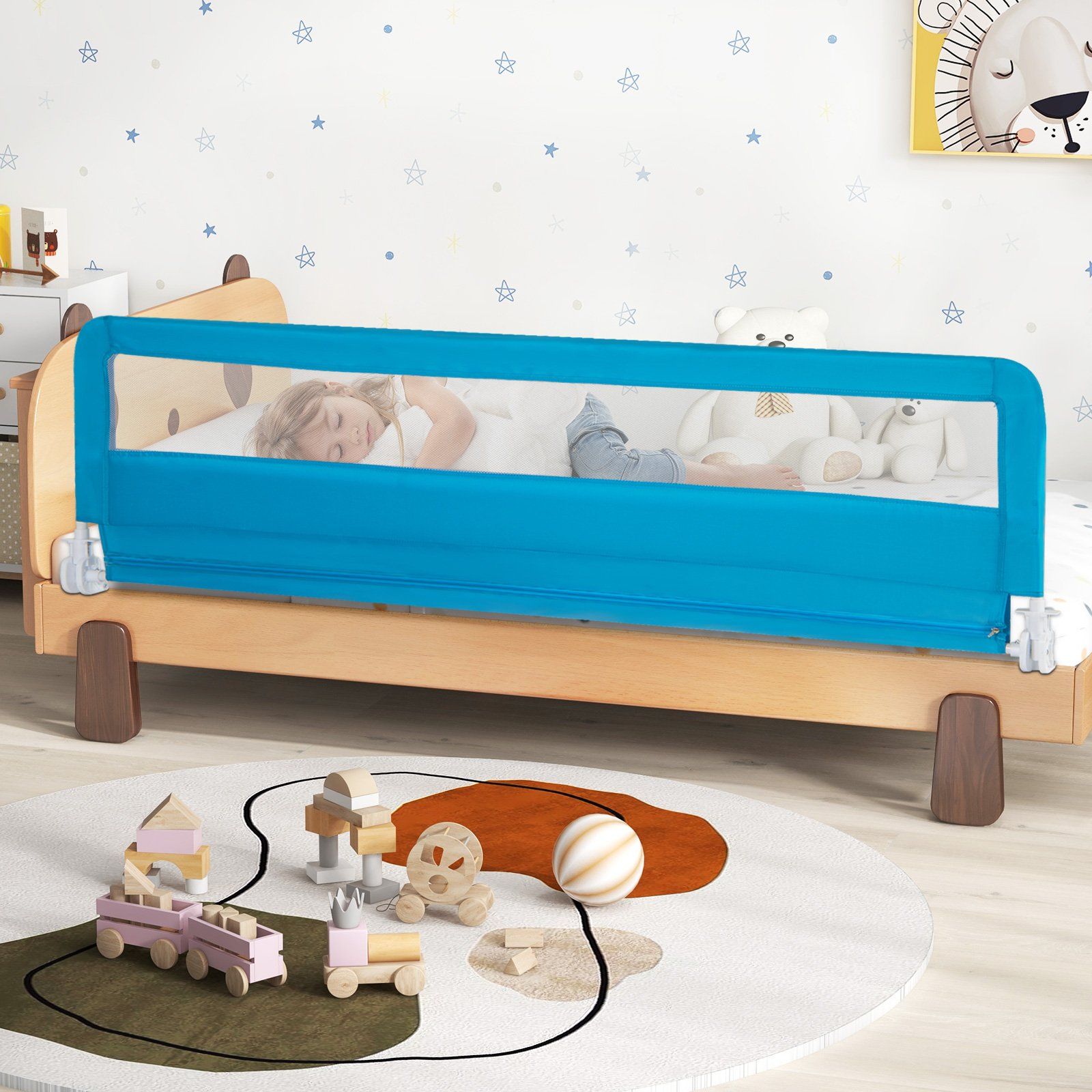 Baby Safety Rail - 180CM Foldable Baby Bed Rail Guard with Removable ...