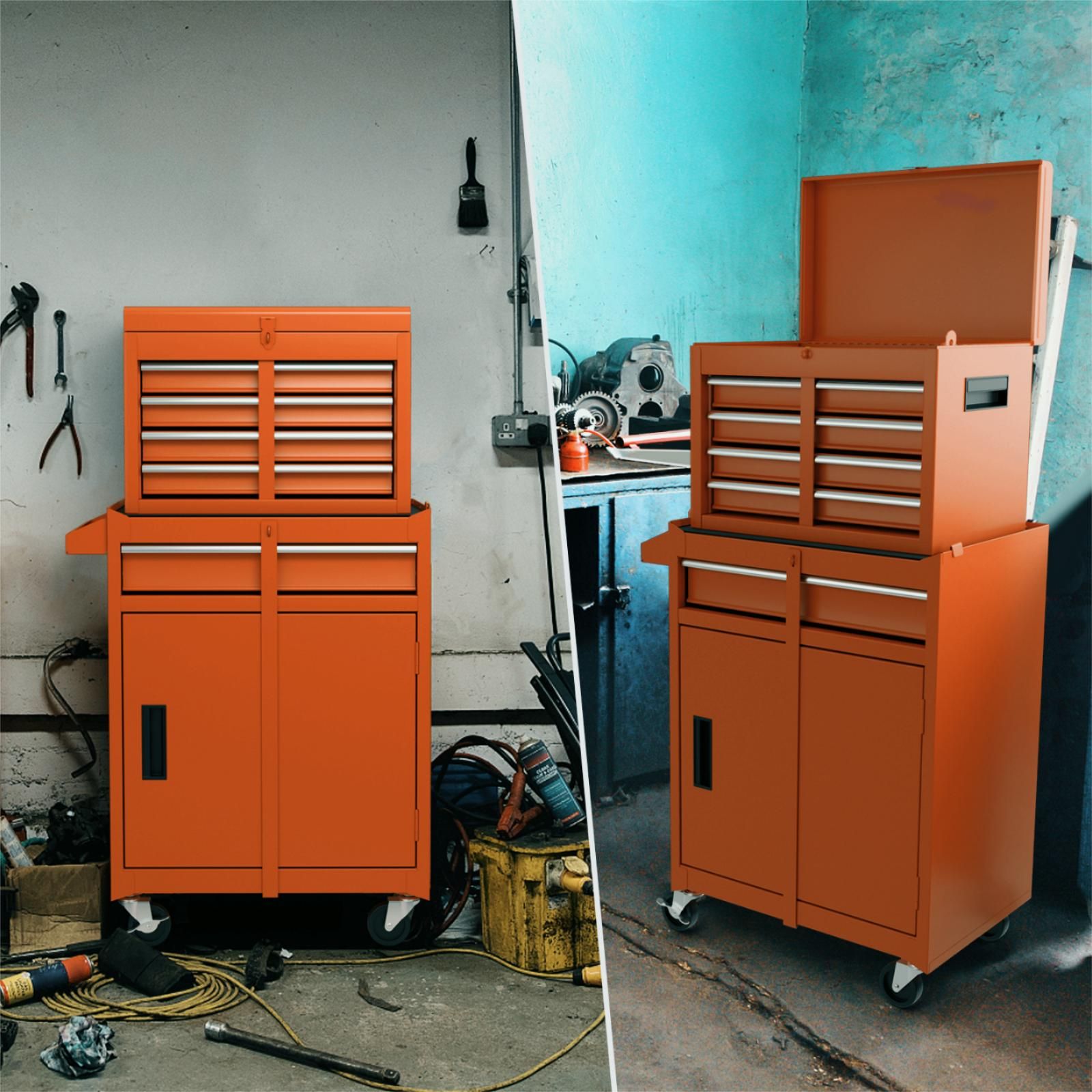 Tool Storage Rack - High Capacity Tool Storage Cabinet with Lockable ...
