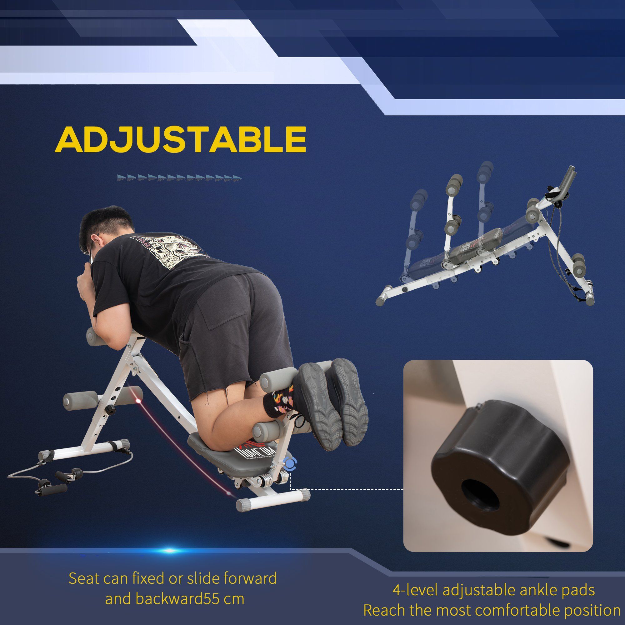 2-IN-1 Core&Abdominal Trainers, Ab Trainer and Sit Up Bench, Core ...