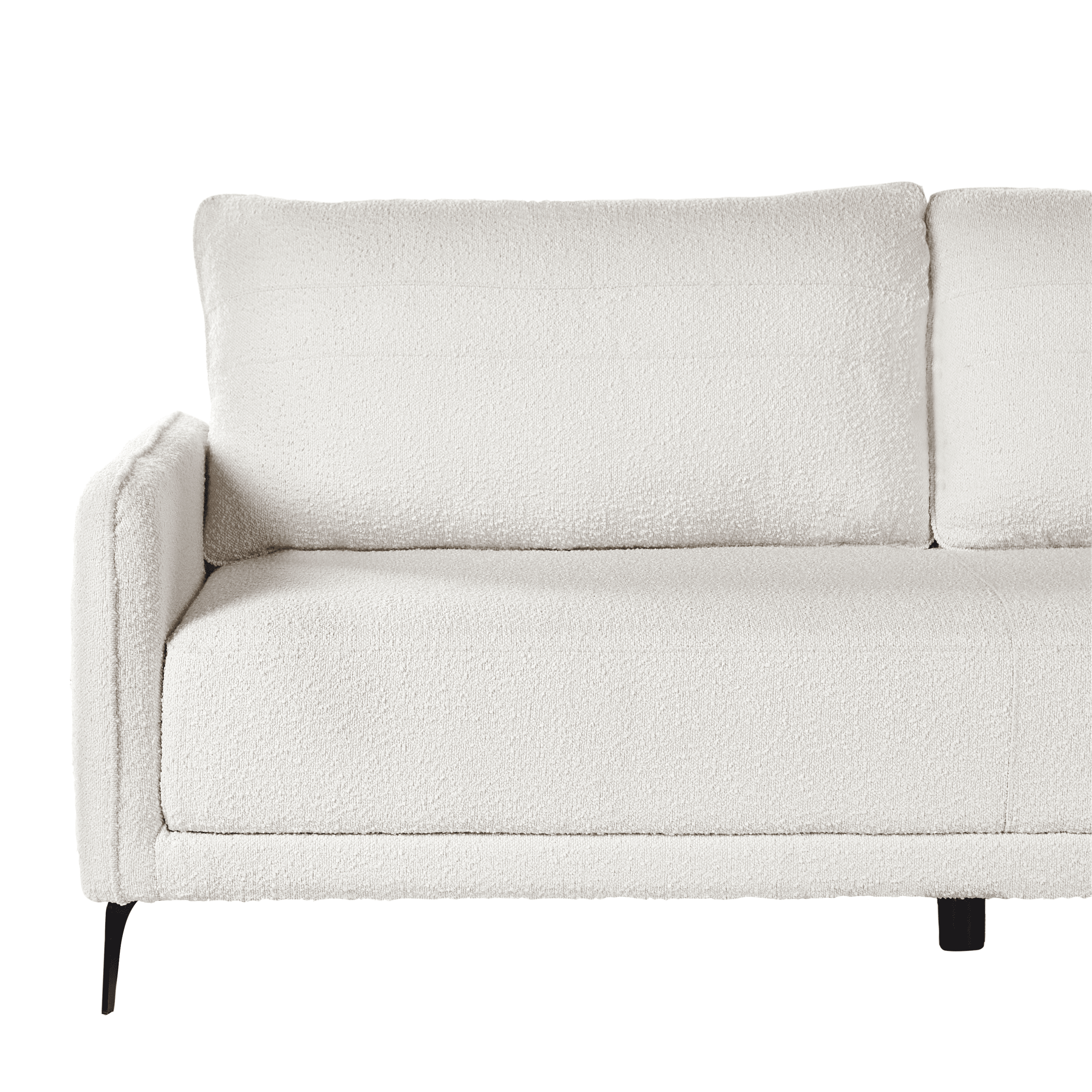 Boucle Sofa Bed White HEMING