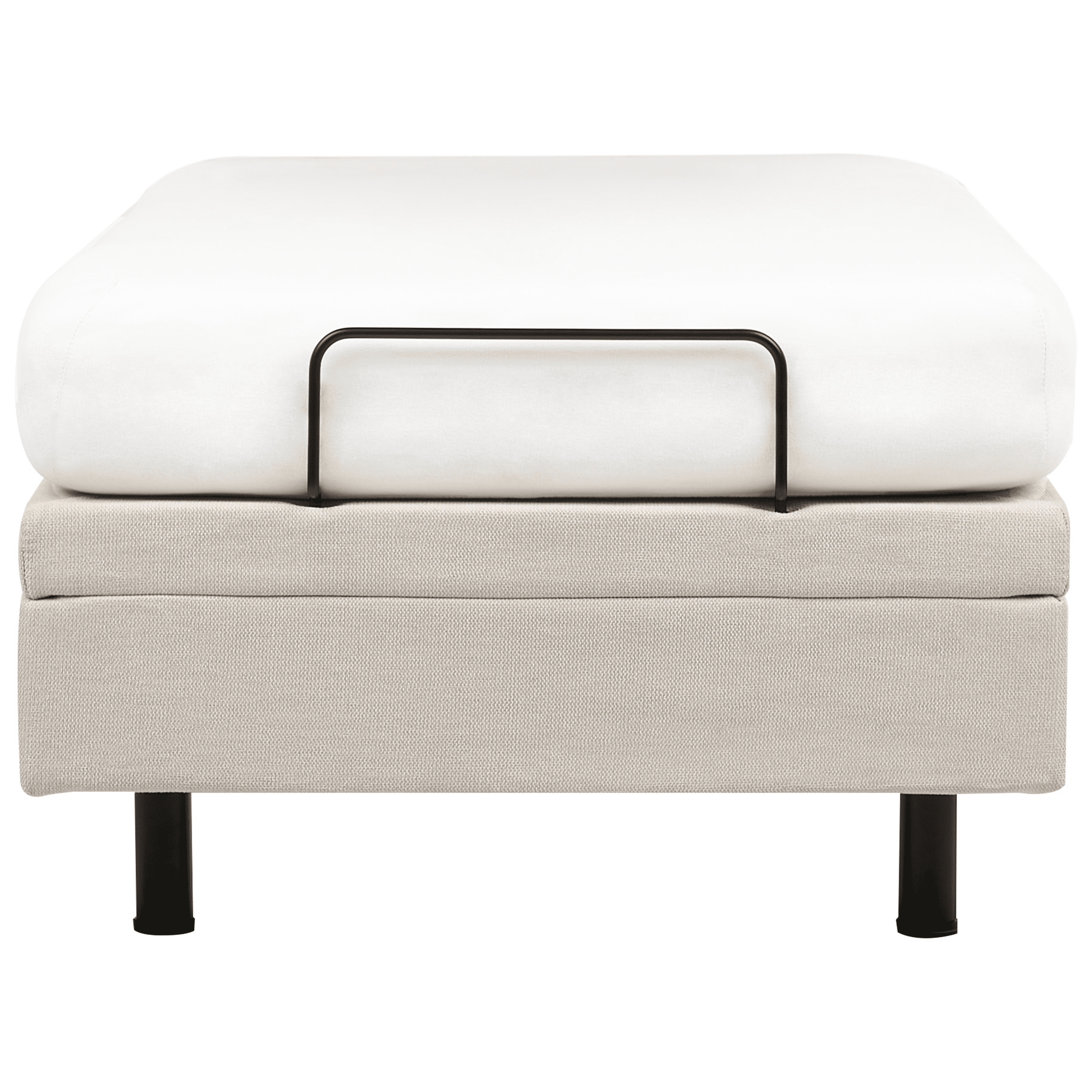 LUKE Adjustable Bedframe without Headboard Fabric 90 x 200cm EU Single ...