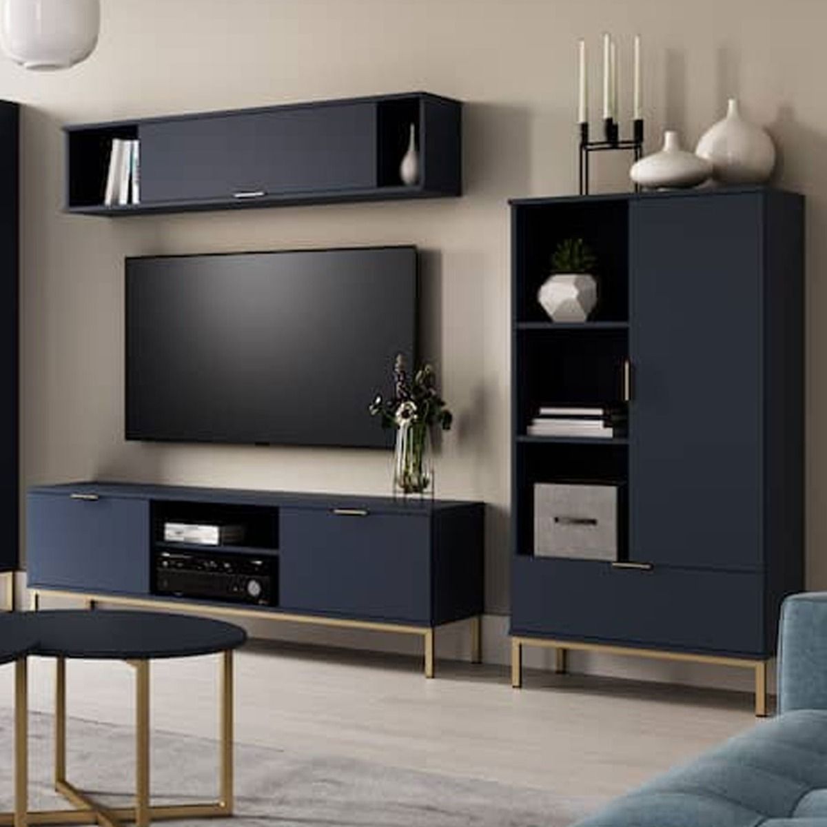 Astrid Vexal Display Cabinet - Navy