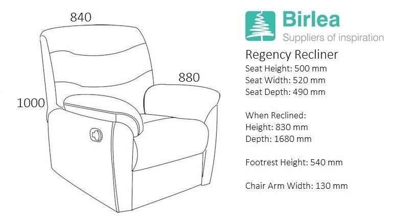 Birlea Regency Recliner Armchair - Black