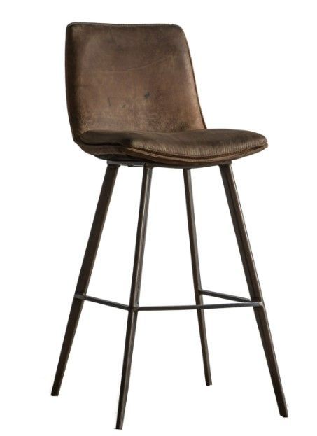 Rugby Stool Furn - Brown