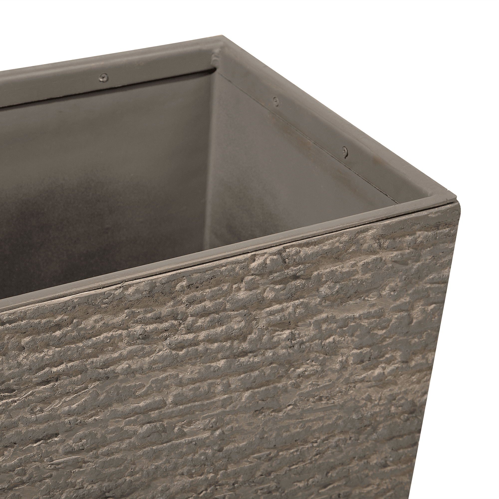 Rectangular Plant Pot 34 x 80 x 56 cm Brown EDESSA