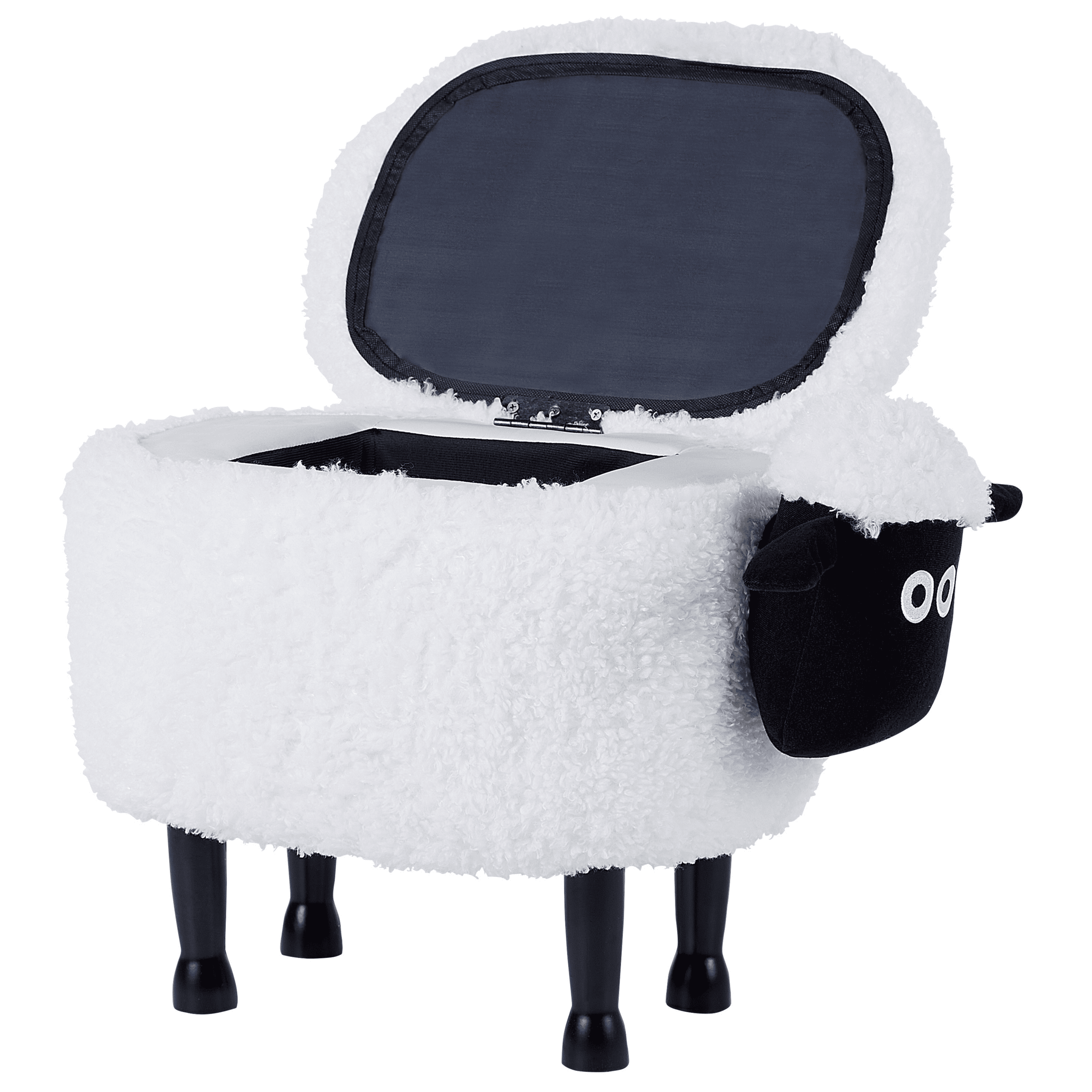 Fabric Storage Animal Stool White SHEEP