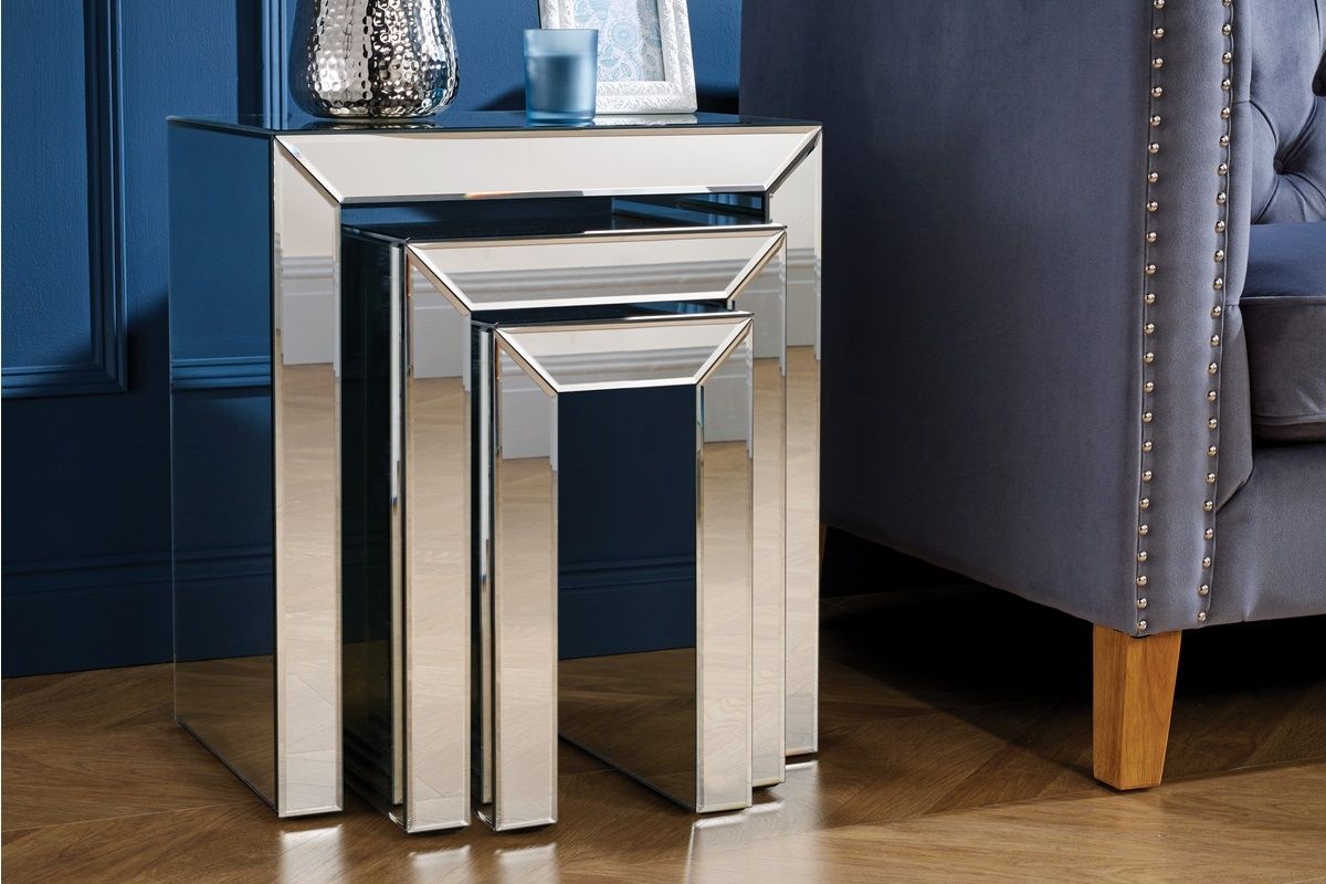 Birlea Valencia Mirrored Trio Nest of Tables