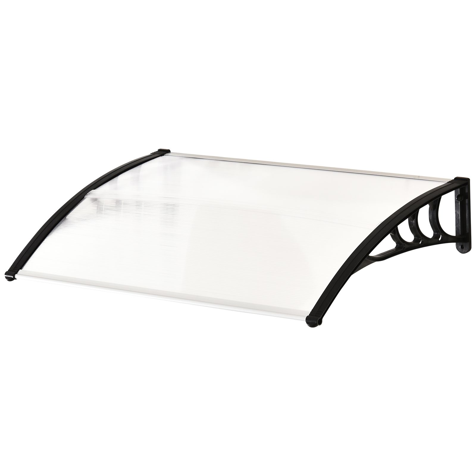 Curved Window Door Canopy Aluminium Rigid Plastic Polycarbonate Fixed ...