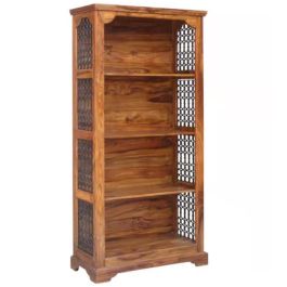 Crowley Ring Jali Large Bookcase with Four Open Shelf - Brown