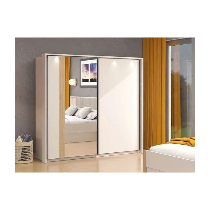 Sliding Wardrobe - GRANDE 2 Door Wardrobe Cashmere And Artisan Oak ...