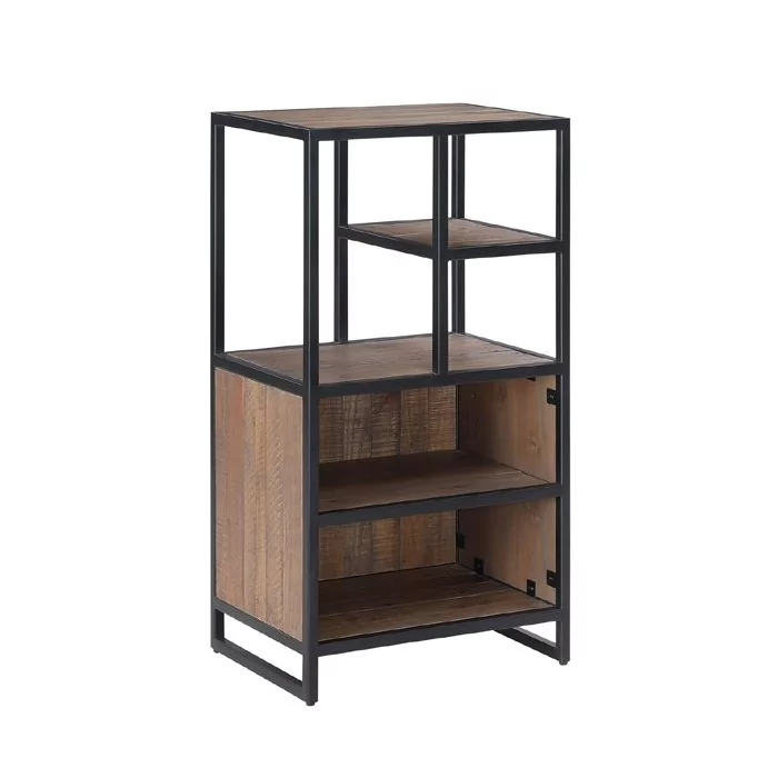 Hayley Modular Reclaimed Wood Display Unit with Open Shelves