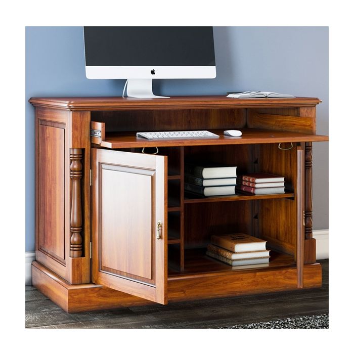 Patricia Double Door Computer Desk with Six Pull out Keyboard Drawer ...