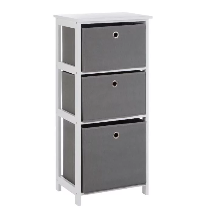 Grey Chest of Drawers - LYON Tallboy Small Chest, 3 Drawers