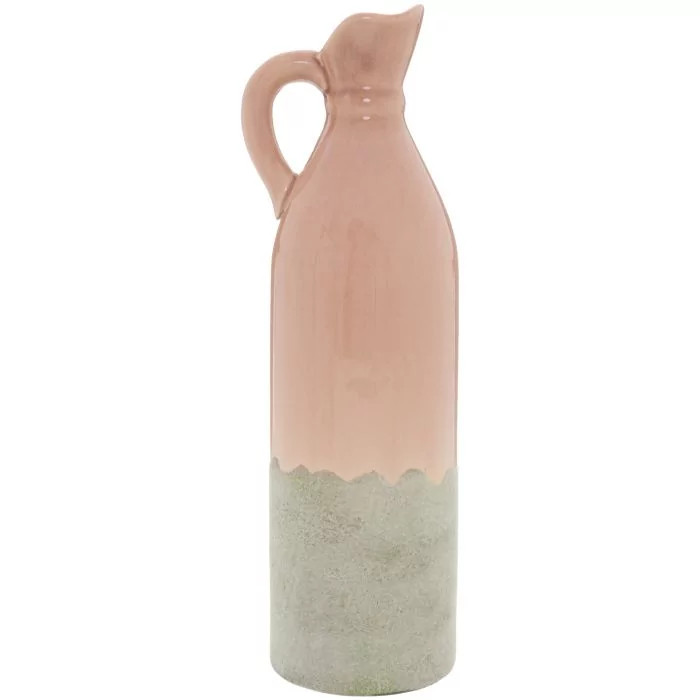 Decorative Blush Stoneware Tall Jug