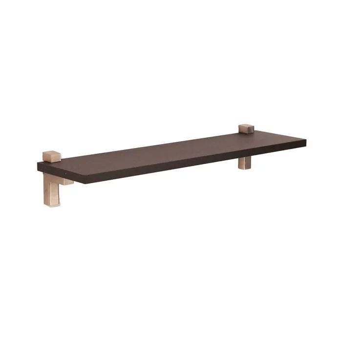 Livia 60cm Black Slim Shelf with Modern L Brackets