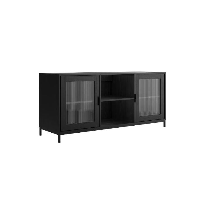 Grayson Reeded Media Unit - Matte Black