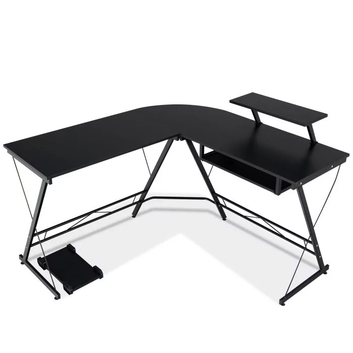 Computer Desk - LShaped Computer Desk with Movable Host Stand and ...